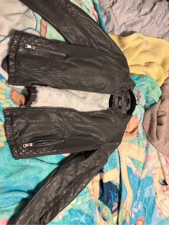 Jackets & Coats | Leather Jacket In Dark Gray | Poshmark